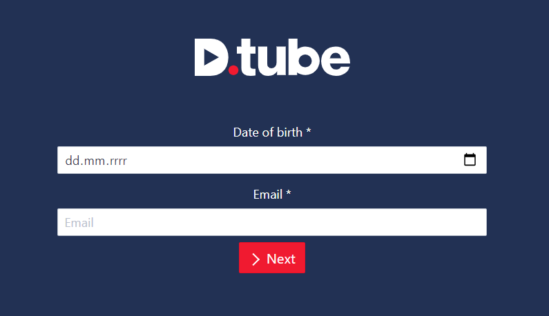 Jak założyć konto na DTube?